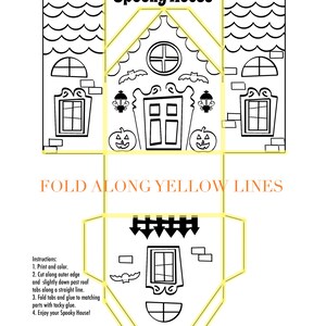 Kids Halloween Activity: Coloring, Halloween, House, Spooky House ...