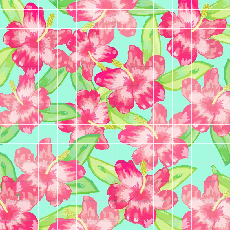 Pineapple Aqua Digital Paper: pineapple With Pink | Etsy