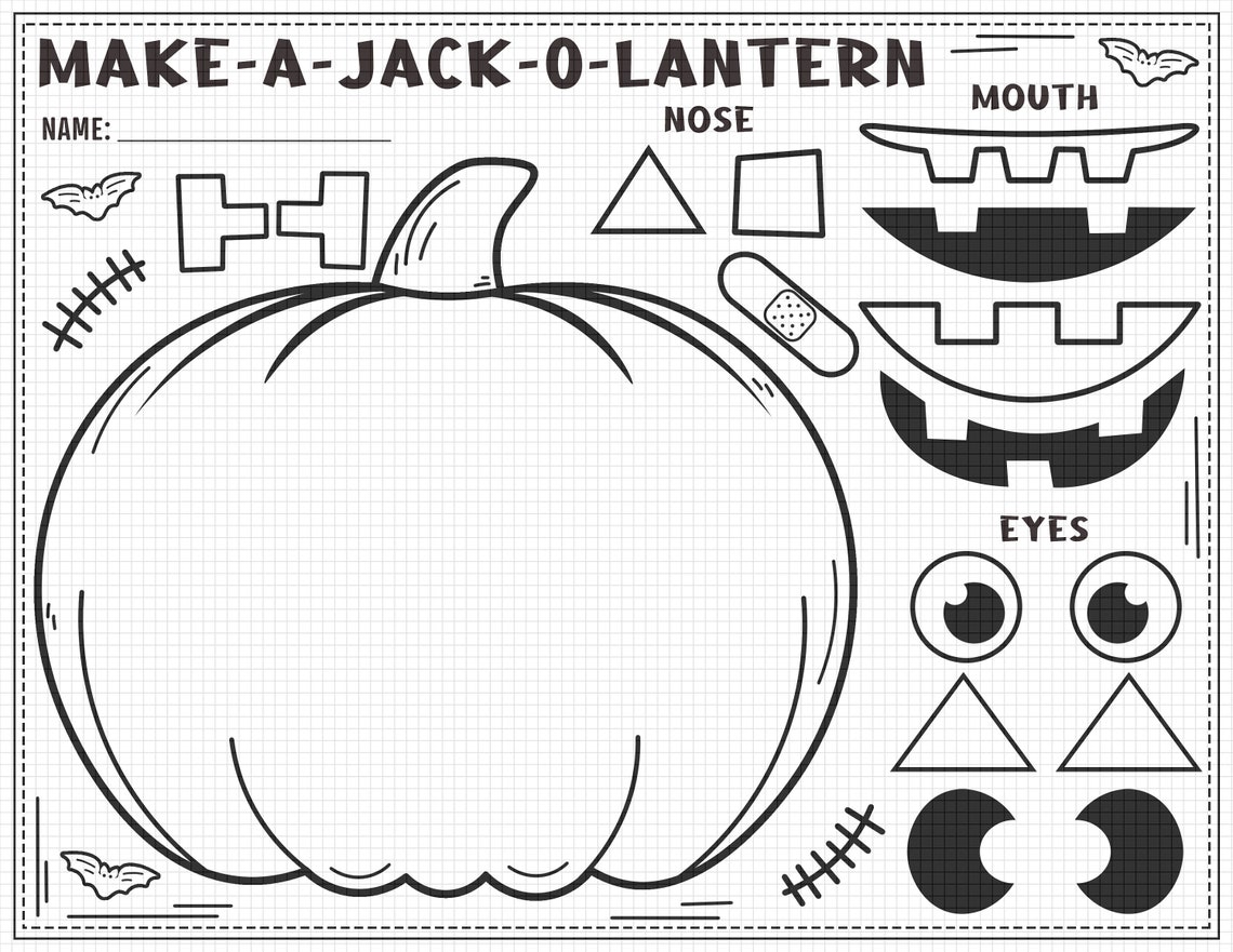 Halloween Pumpkin Craft Printable - Make a Jack O Lantern, Cut and ...
