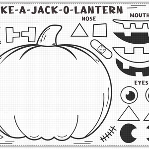 Halloween Pumpkin Craft Printable - Make a Jack O Lantern, Cut and ...