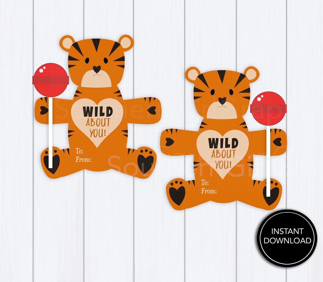 Tiger Valentine Card Printable Download: "tiger VALENTINES Exchange ...