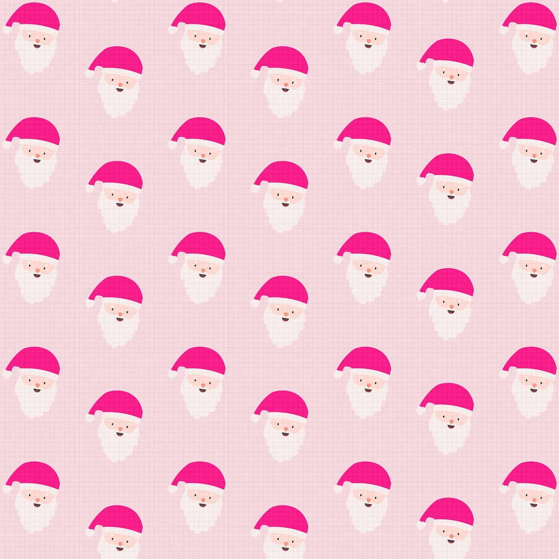 Santa Digital Paper: pink Santa Pink Santa Claus - Etsy