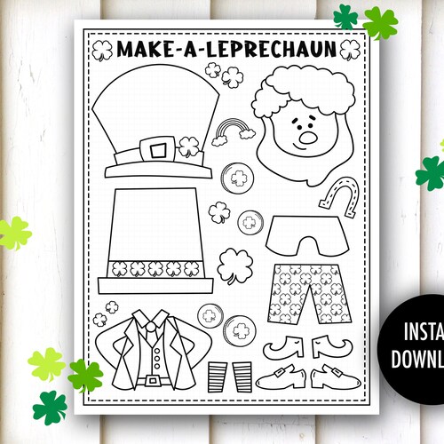 St. Patrick's Cut and Paste Printable st. PATRICKS - Etsy