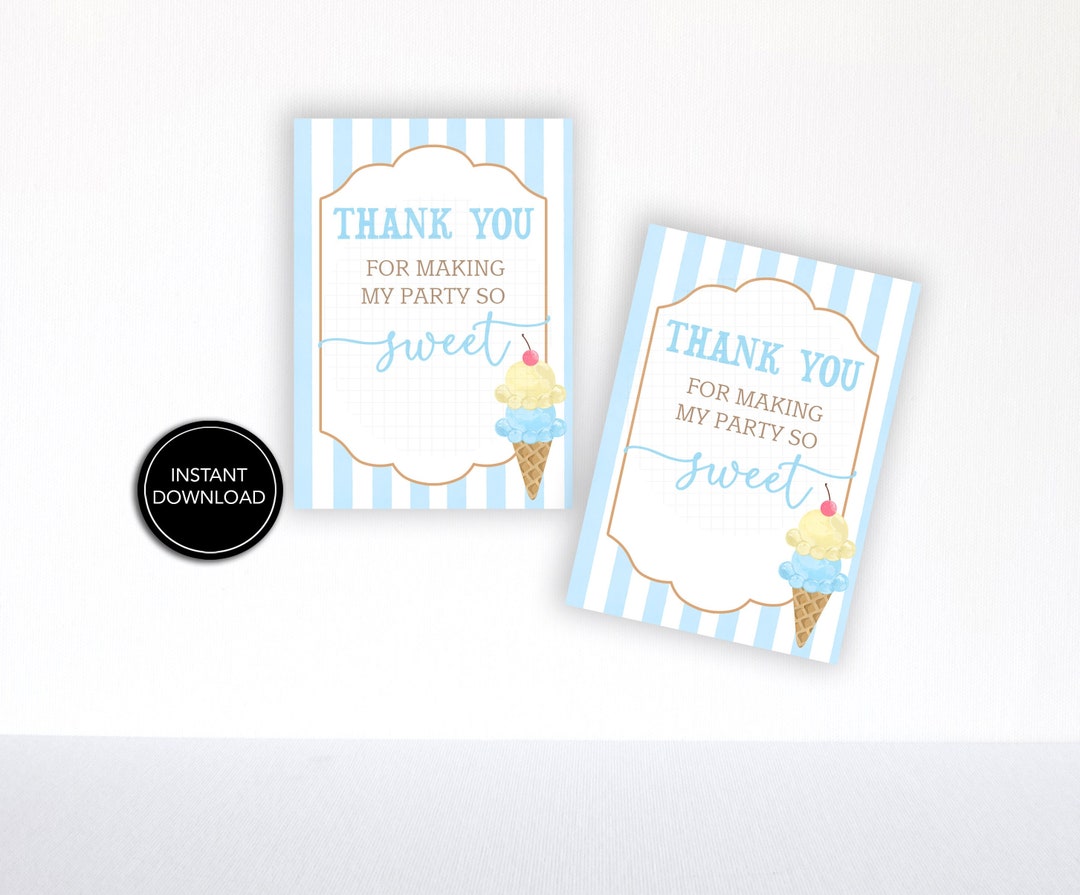 Blue Ice Cream Favor Tag Printable Download: ice CREAM Favor Ice Cream ...