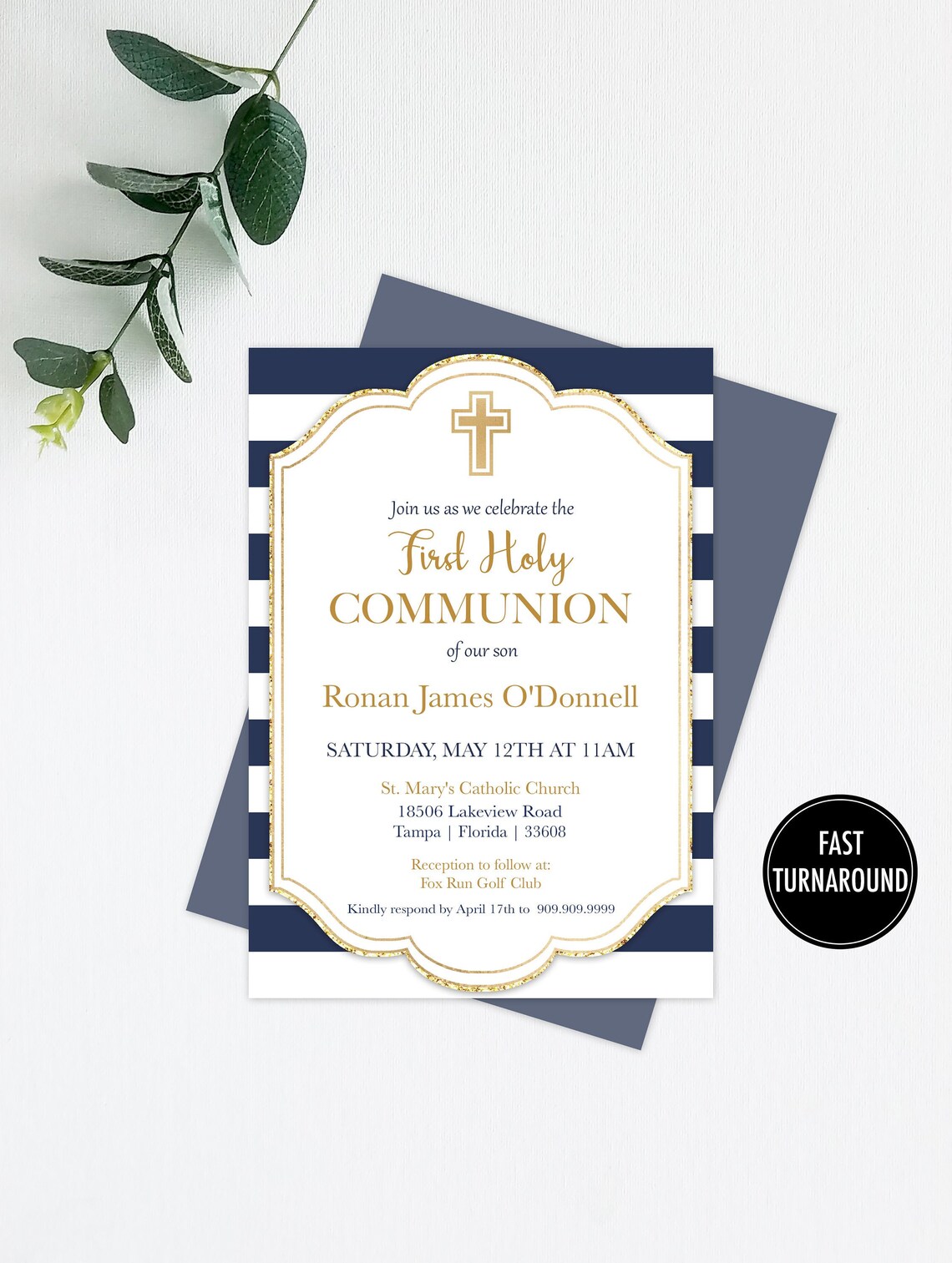 Boy First Communion Invitation Printable Download: first - Etsy