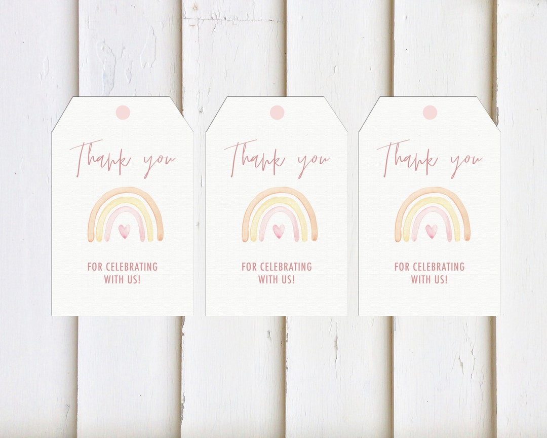 Boho Rainbow Favor Tag Printable Download: "boho RAINBOW Tag ...