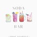 Soda Bar Sign Printable: "soda Bar" Watercolor, Cola, Make Your Own ...