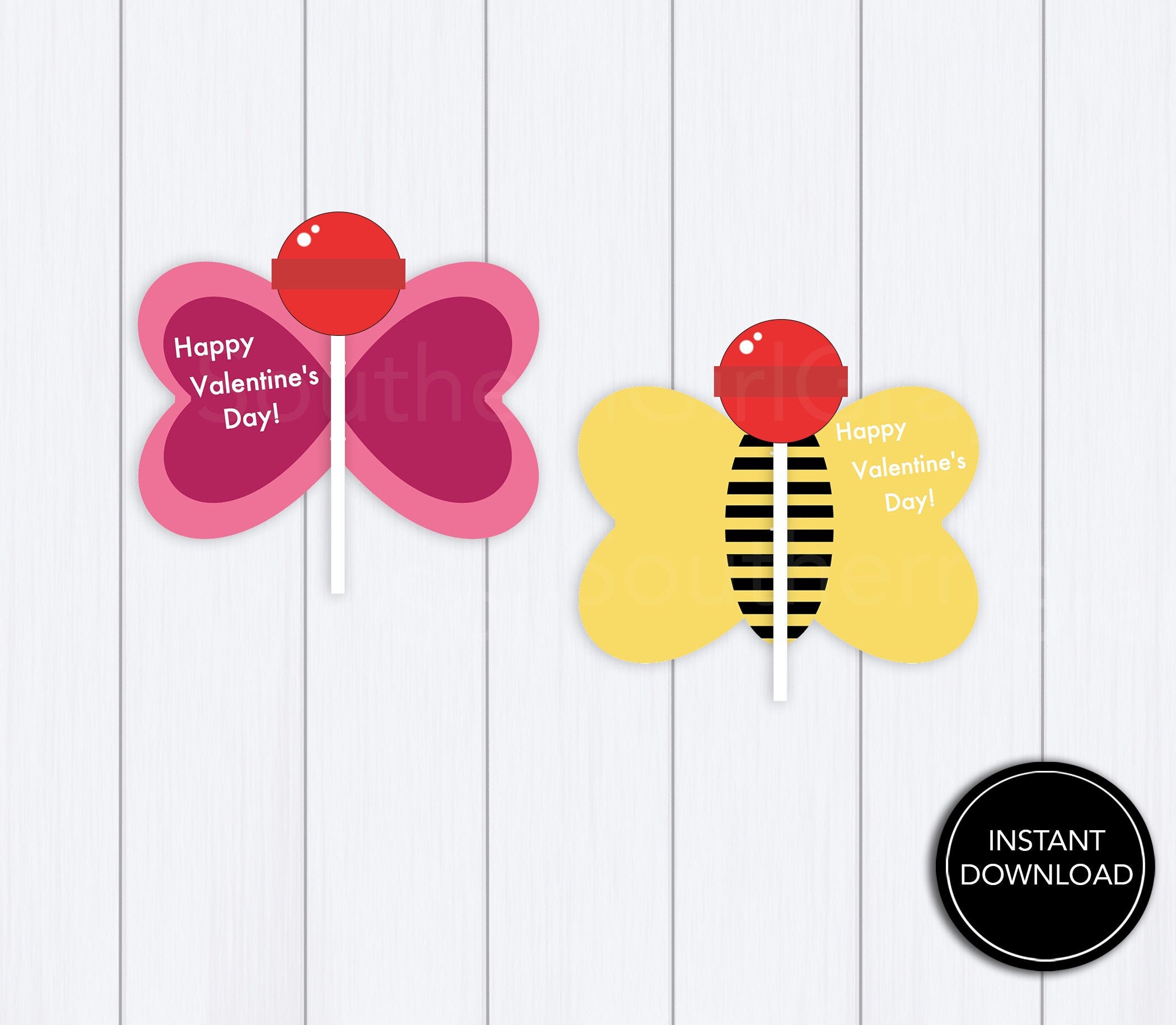 Lollipop Valentine Card Printable Download: "lollipop VALENTINE Favor ...