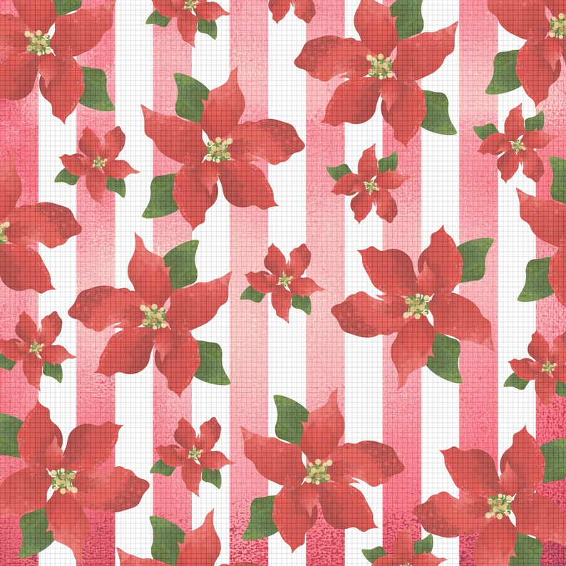 Poinsettia Digital Paper poinsettias With Rustic - Etsy