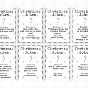 Christmas Cracker Jokes Printable - "christmas Riddles" Party Favor ...