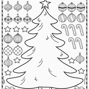 Kids Christmas Coloring Printable - "christmas TREE Crafts" Kids, Table ...