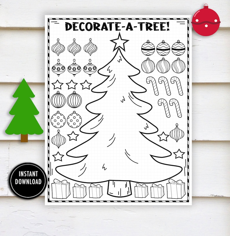 Christmas Craft Printable christmas TREE Crafts Kids, Table, Coloring ...