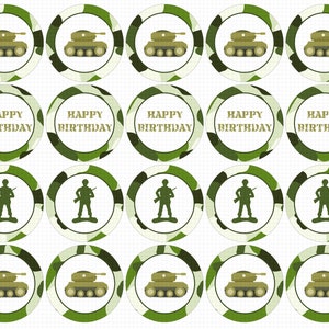 Army Cupcake Toppers: "camo CUPCAKE Topper" Camouflage, Army, Military ...