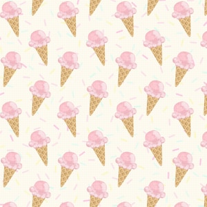 Ice Cream Digital Paper - Ice Cream Cone, Waffle Cone, Ice Cream Truck ...