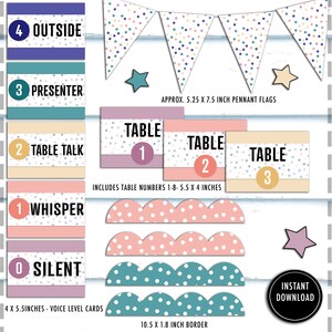 Muted Classroom Decor Bundle Printable- Jewel Tone, Pocket Chart ...