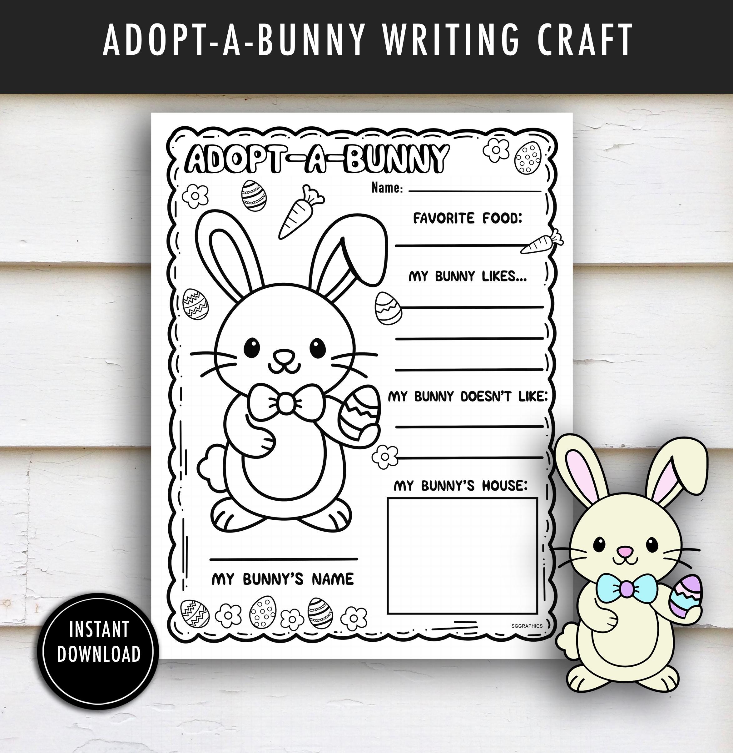 Adopt-a-bunny Writing Craft Printable – Easter Activity for Kids ...