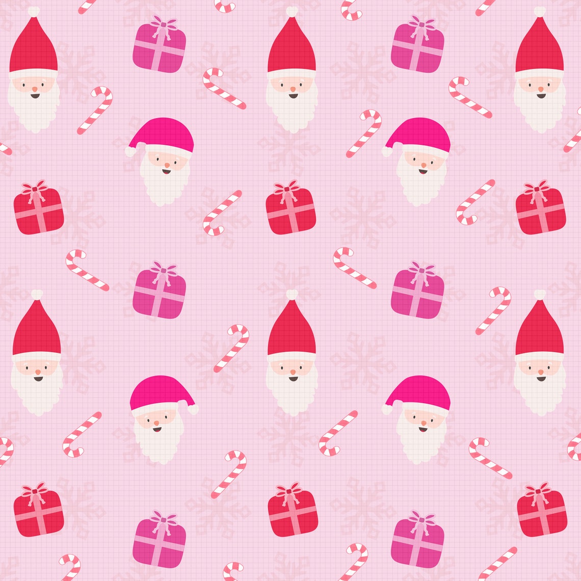Santa Digital Paper: pink Santa Pink Santa Claus - Etsy