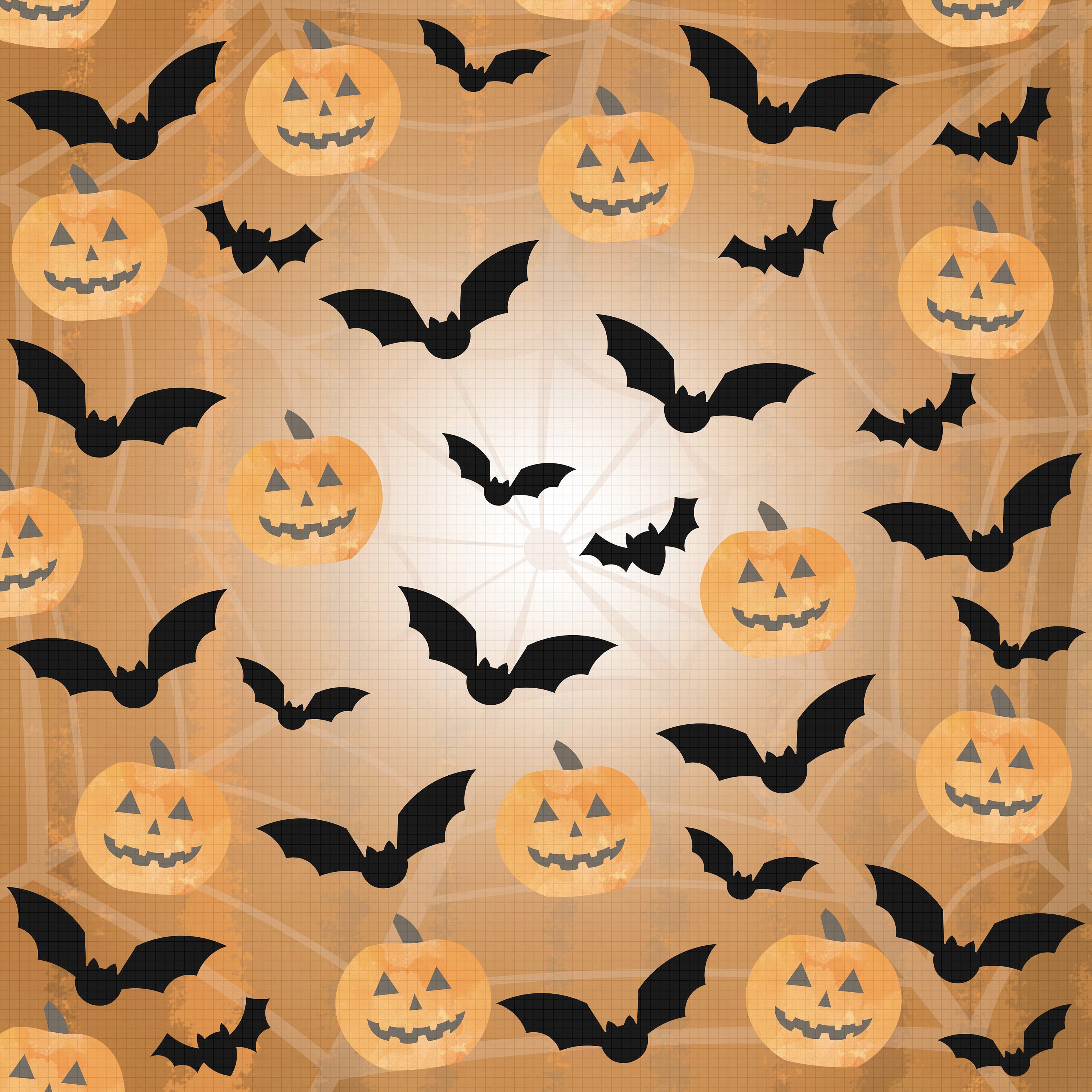 Halloween Digital Paper Pack – Skeleton, Pumpkin, Bats (12x12in ...