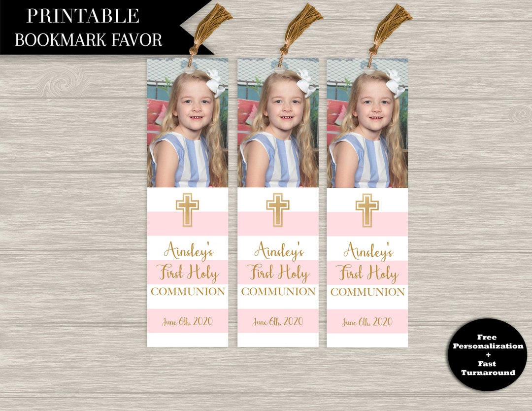 First Communion Favor Bookmark Download: "first Communion" Photo, Quick ...