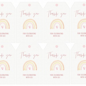 Boho Rainbow Favor Tag Printable Download: "boho RAINBOW Tag ...