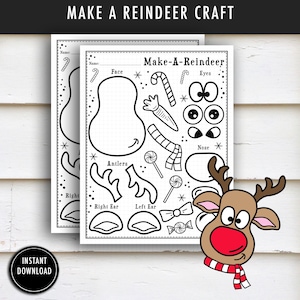 Make a Reindeer Craft | Cut and Paste | Winter Class Activities ...