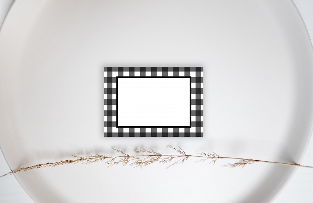 Buffalo Plaid Tent Cards: Christmas Place Cards (digital Printable) - Etsy