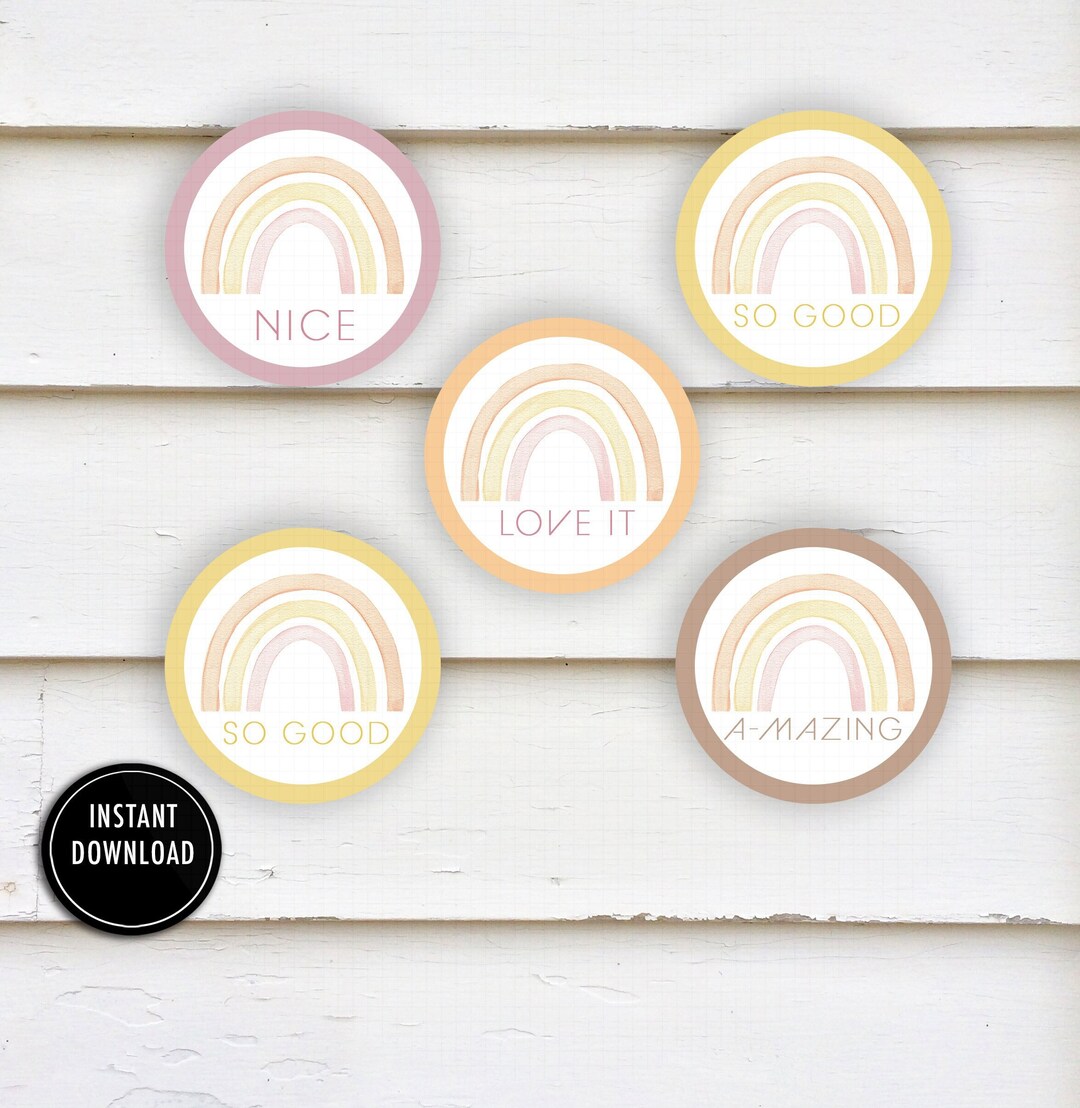 Behavior Coins Printable: "classroom BEHAVIOR Chips" Boho Rainbow ...