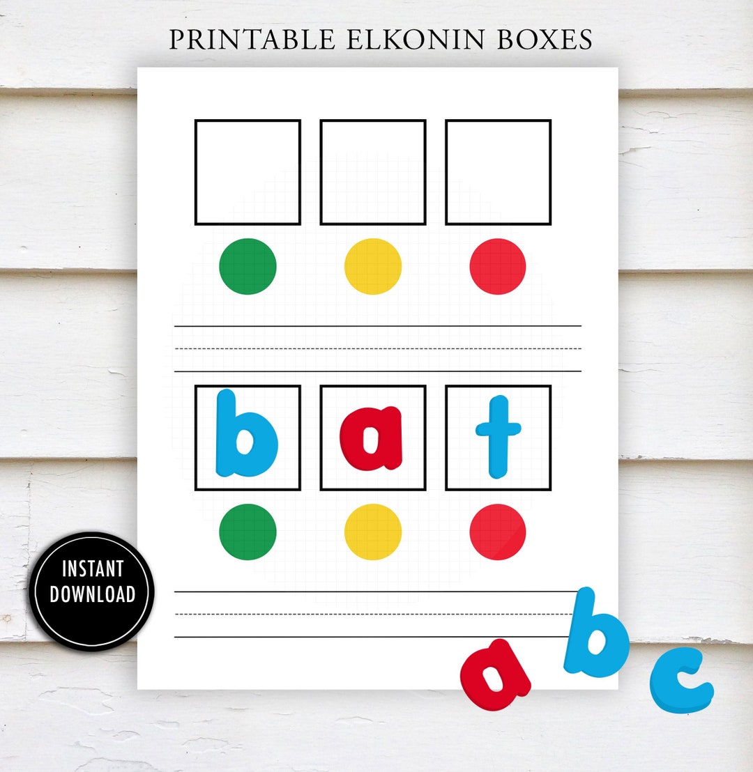 Phonics Centers Printable - "elkonin Boxes" Phonics, Kindergarten Prep ...
