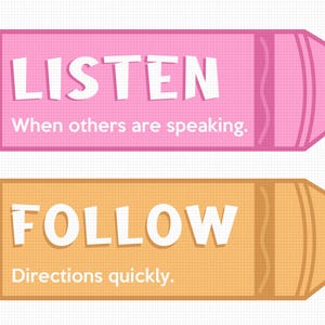 Class Rules Printable: "crayon Classroom" Rainbow, Crayon, Classroom ...