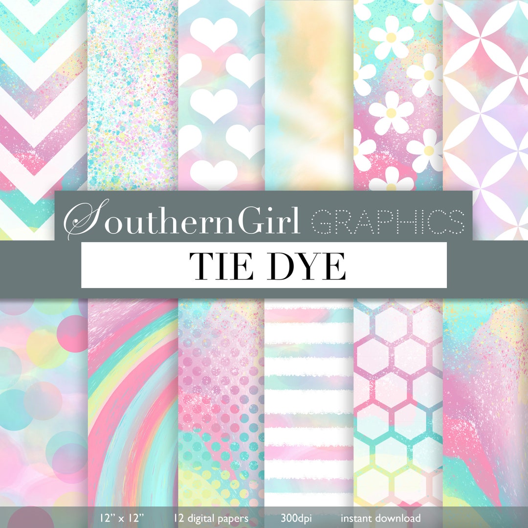 Tie Dye Digital Paper: "tie Dye" Tie Dye Patterns, Tie Dye Background ...