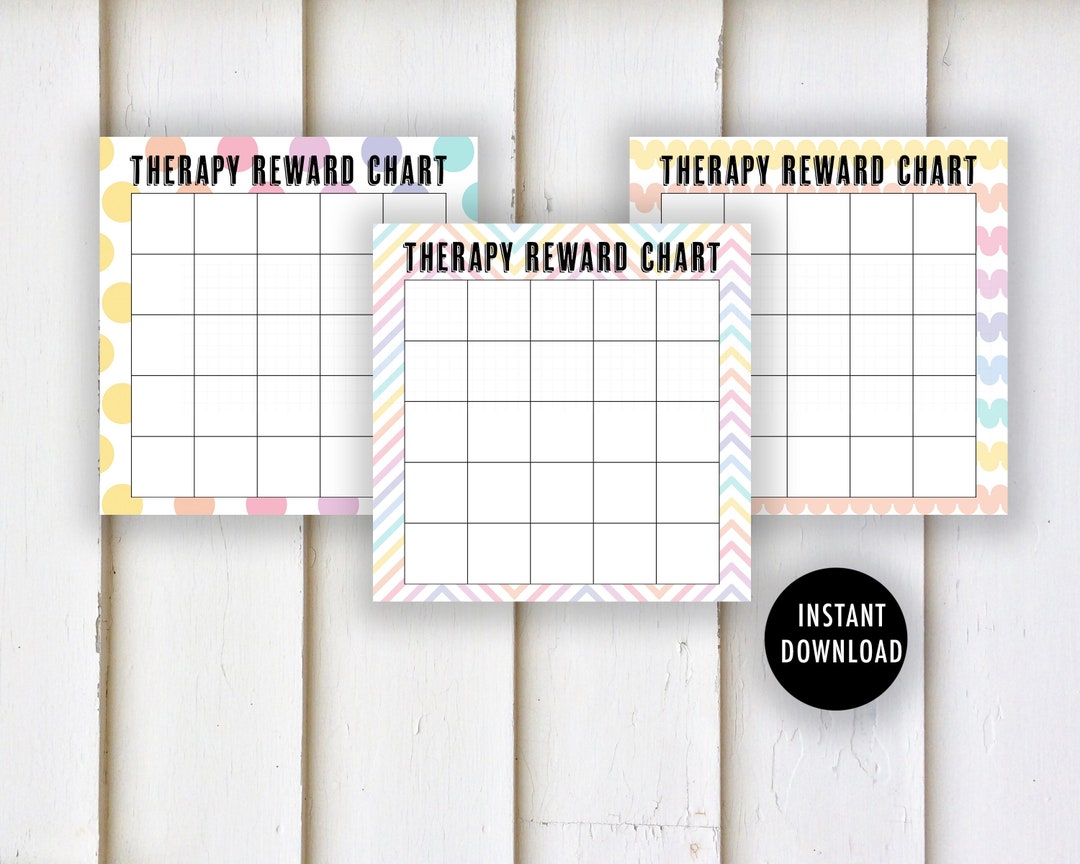 Therapy Tracker Chart Printable: "rewards Chart" Speech Therapy ...