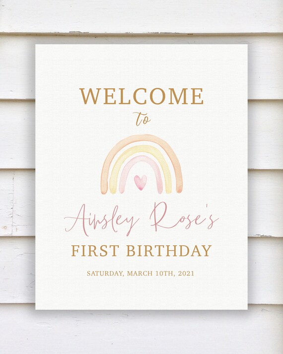 Boho Rainbow Welcome Sign Digital File: rainbow | Etsy
