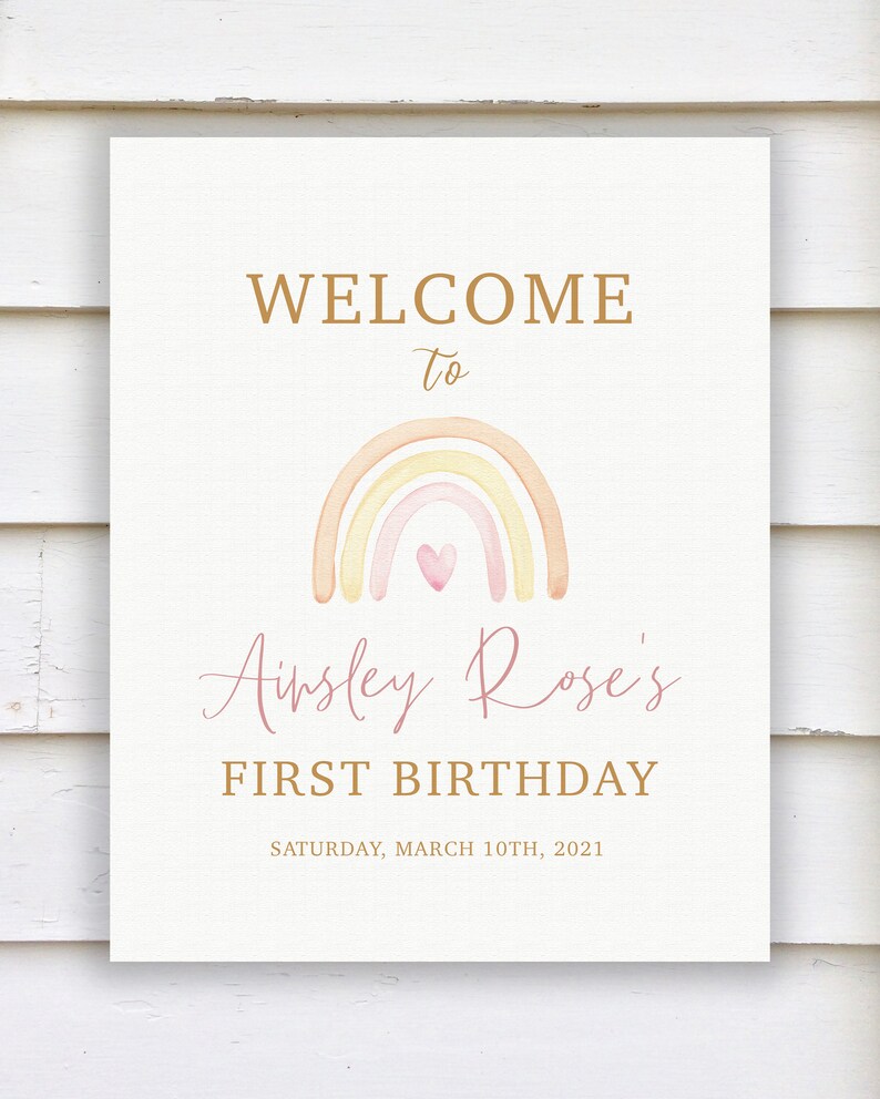 Boho Rainbow Welcome Sign Digital File: rainbow - Etsy