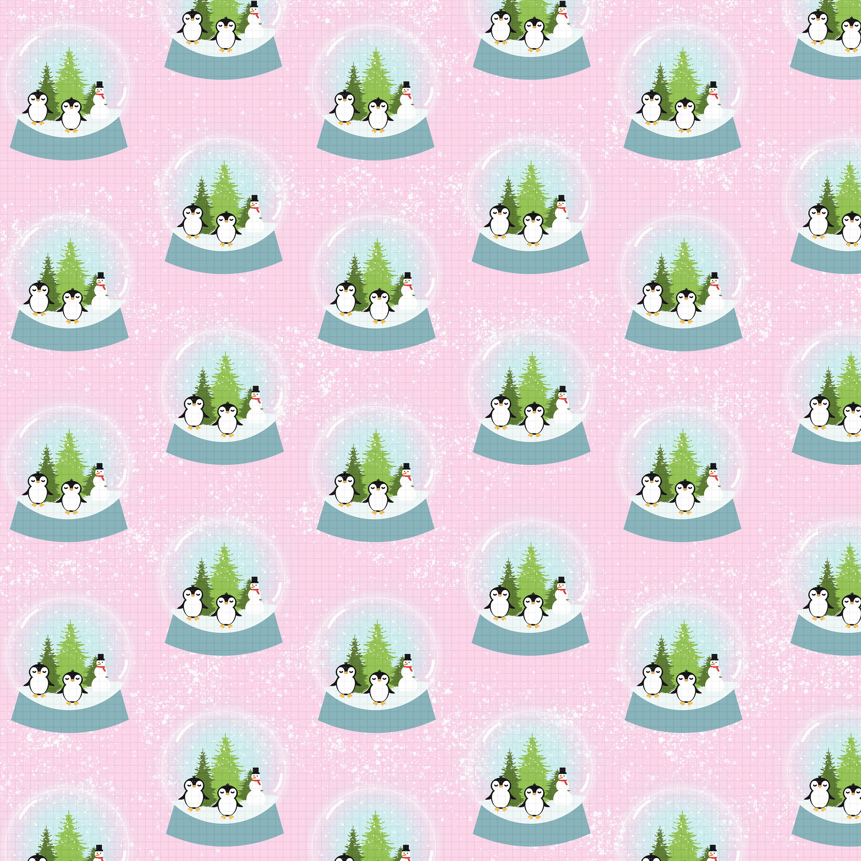 Penguin Digital Paper Download - "penguin Patterns" Winter, Snowman ...