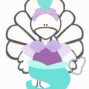 Turkey Disguise Printable - Mermaid Turkey, Princess Disguise, Mermaid ...