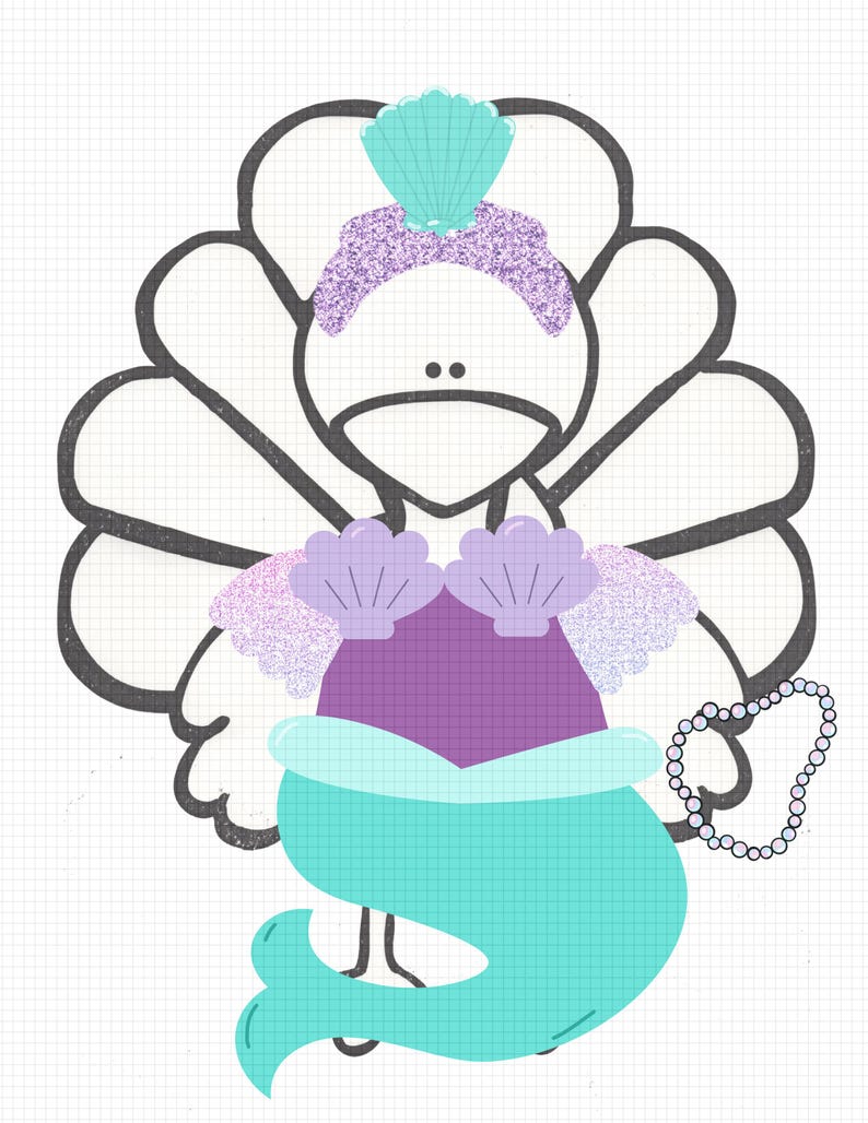 Turkey Disguise Printable - Mermaid Turkey, Princess Disguise, Mermaid ...