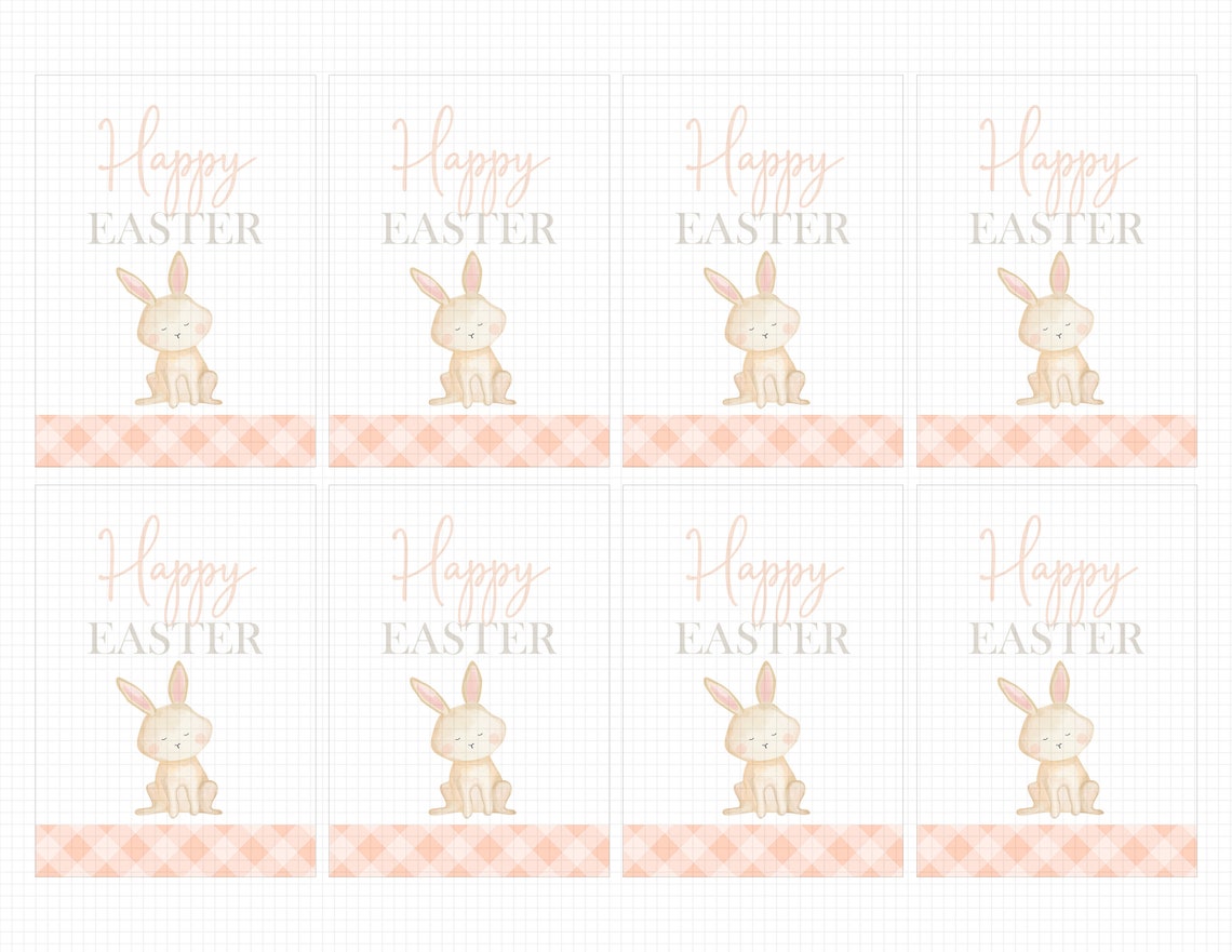 Printable Easter Gift Tag Printable Download: happy - Etsy