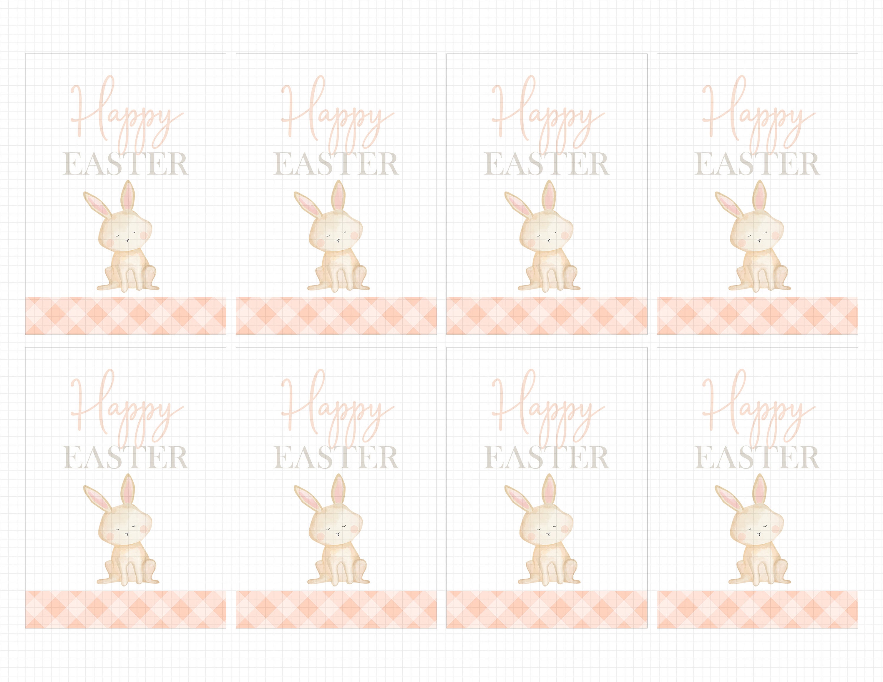 Printable Easter Gift Tag Printable Download: happy | Etsy