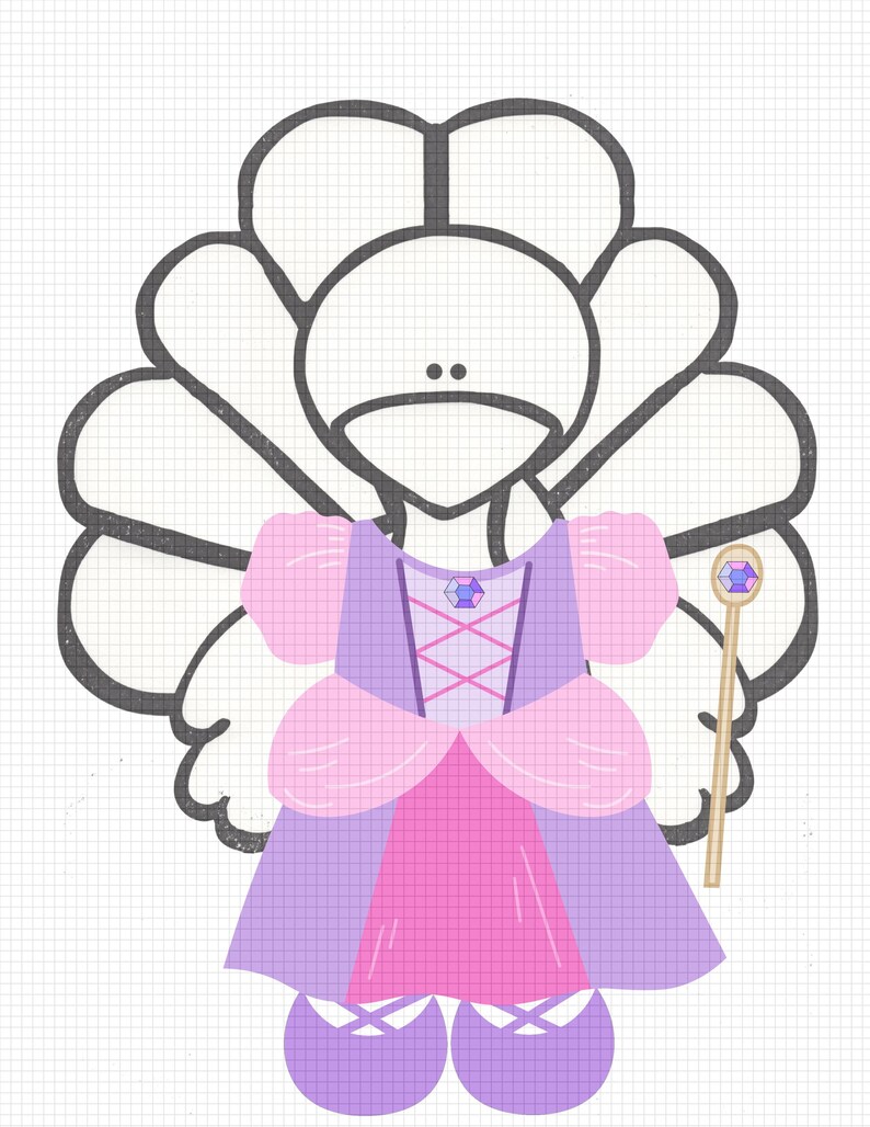Turkey Disguise Printable - Purple, Princess Dress, Purple Princess ...