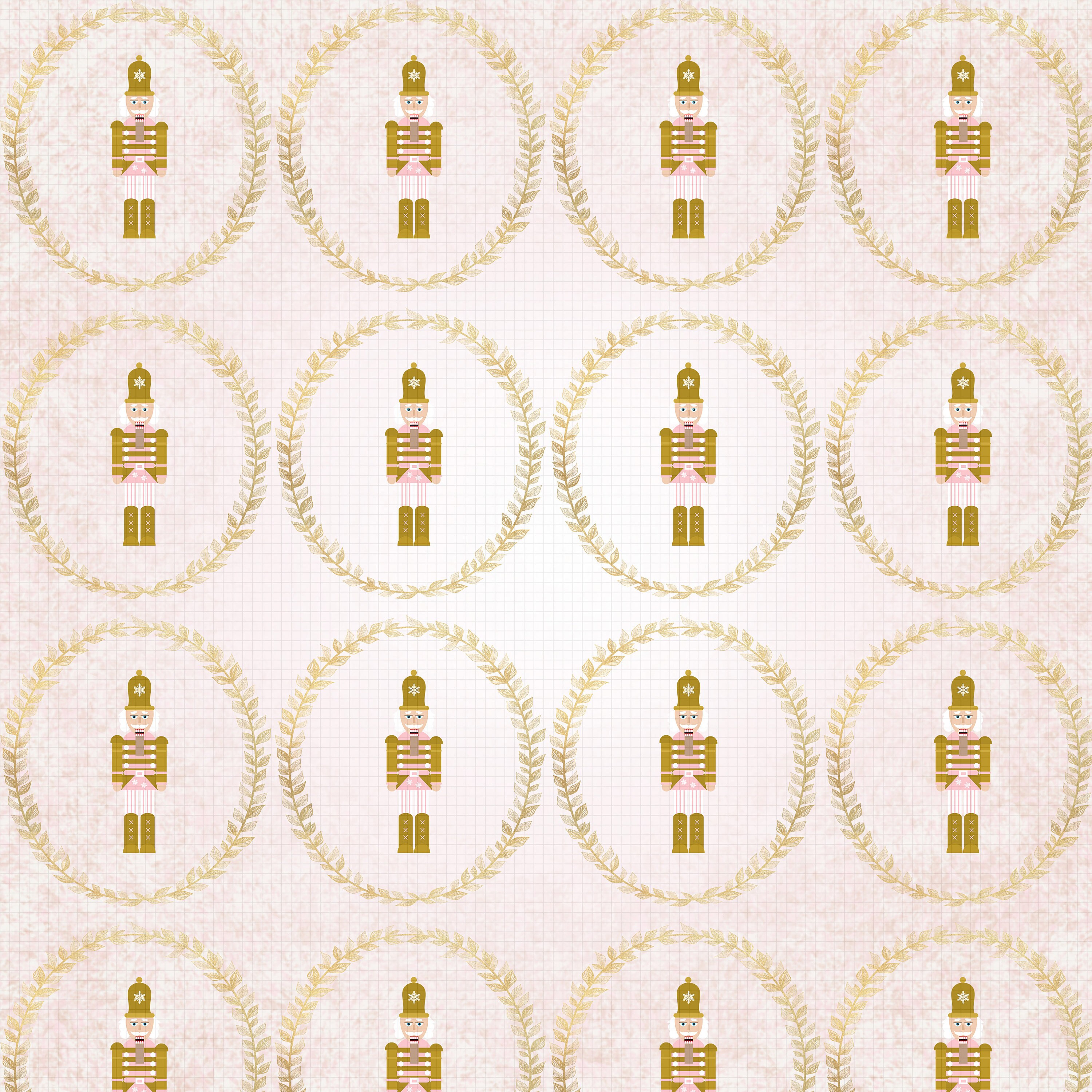 Pink and Gold Christmas Digital Paper pink - Etsy