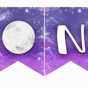 Space One Banner Printable: "one" Outer Space Banner, First Birthday ...