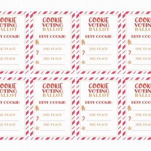 Cookie Exchange Voting Kit: "cookie EXCHANGE Party" Cookie Contetst ...