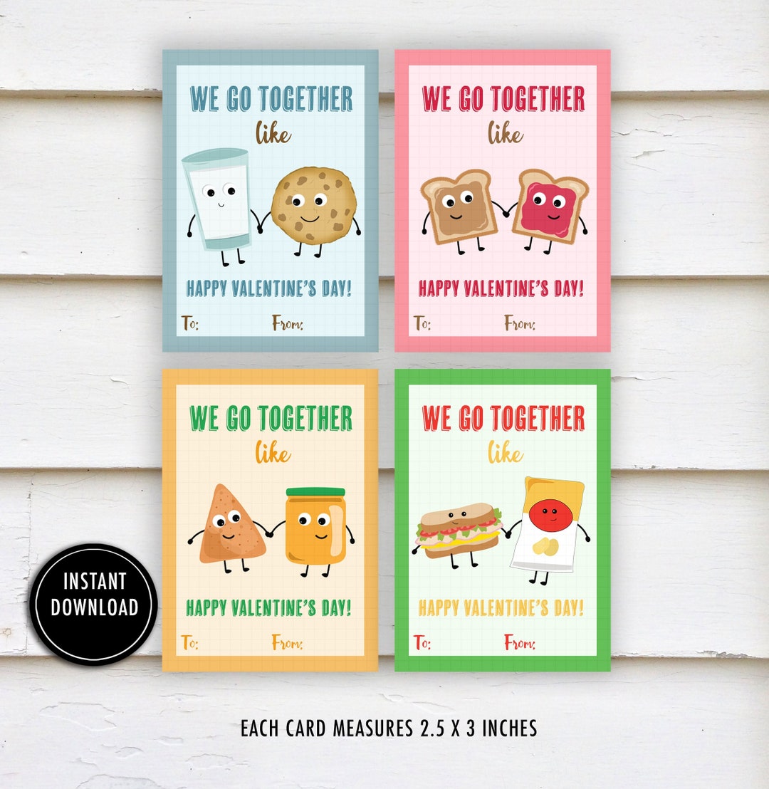 Food Valentine Printable: "valentines Exchange" Foodie, Nacho, Cookie ...