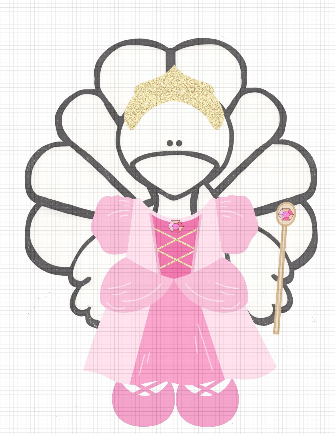 Turkey Disguise Printable - Pink Princess, Turkey, Princess Dress ...