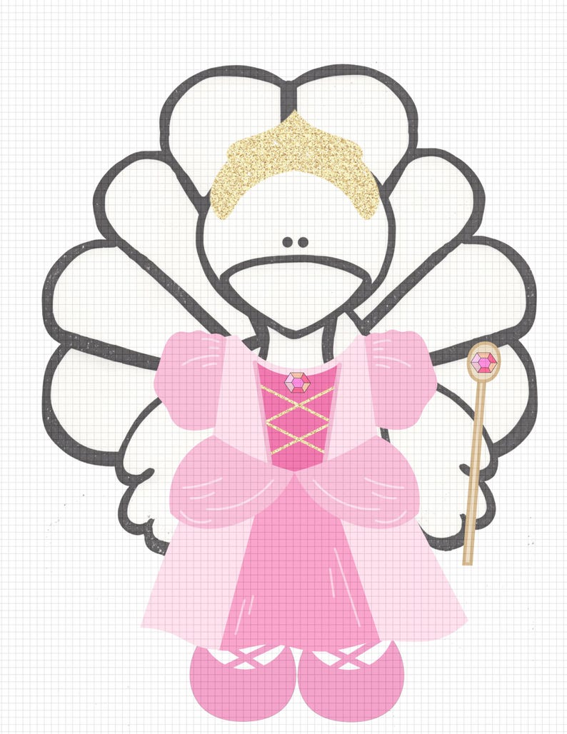 Turkey Disguise Printable - Pink Princess, Turkey, Princess Dress ...