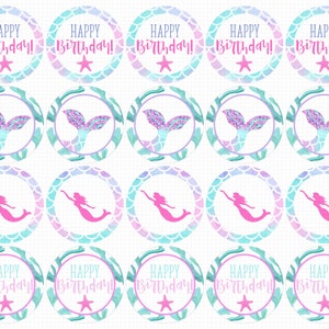 Mermaid Cupcake Toppers: "mermaid CUPCAKE Topper" Mermaid Tail, Scale ...