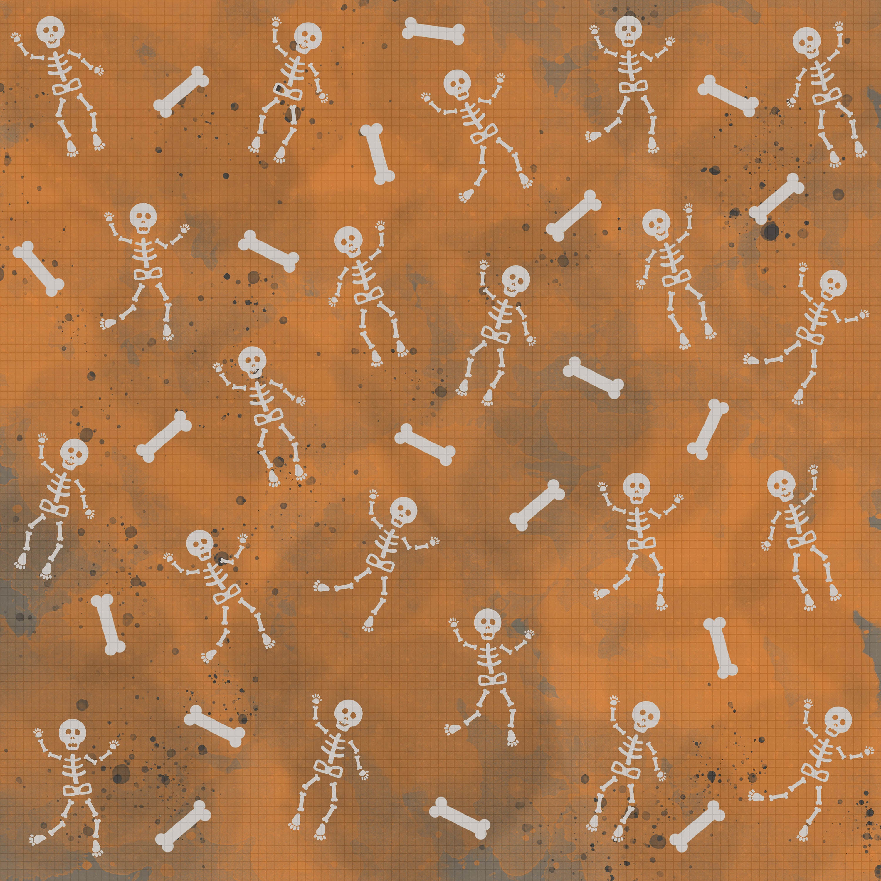 Halloween Digital Paper Pack – Skeleton, Pumpkin, Bats (12x12in ...