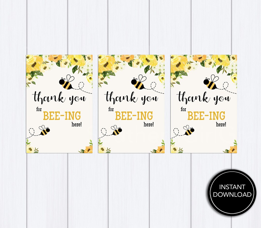 Bee Favor Tag Printable Digital Download: "honeybee Favor" Tags With ...