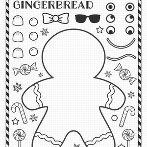 Gingerbread Craft Printable - "gingerbread MAN Craft" Kids Table ...