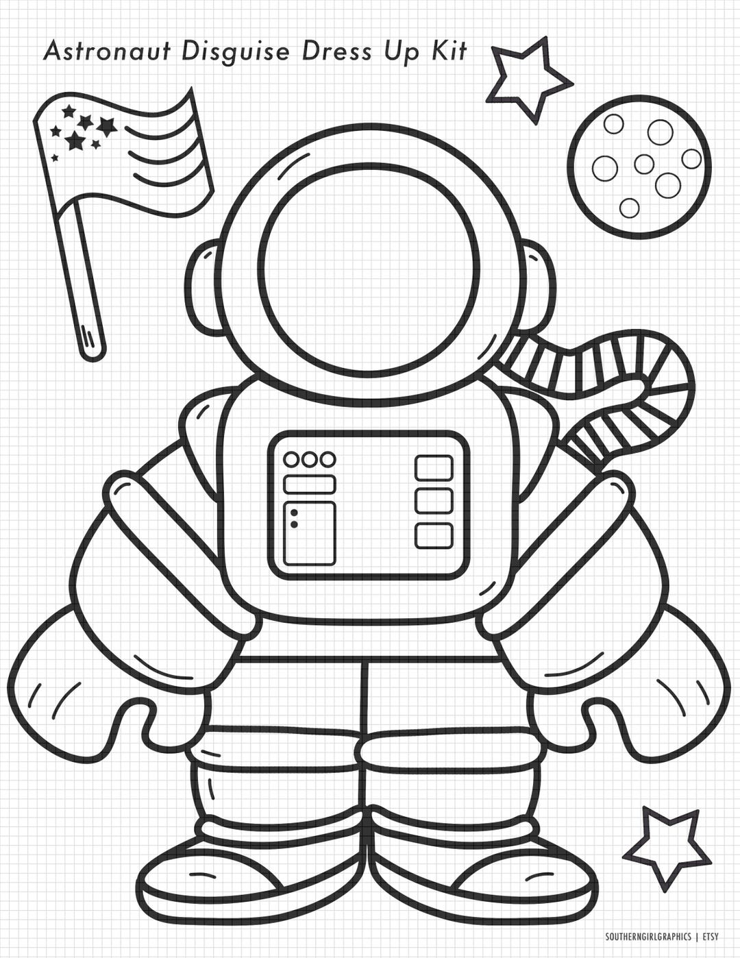 Astronaut Turkey Disguise Printable: Thanksgiving Coloring Activity ...